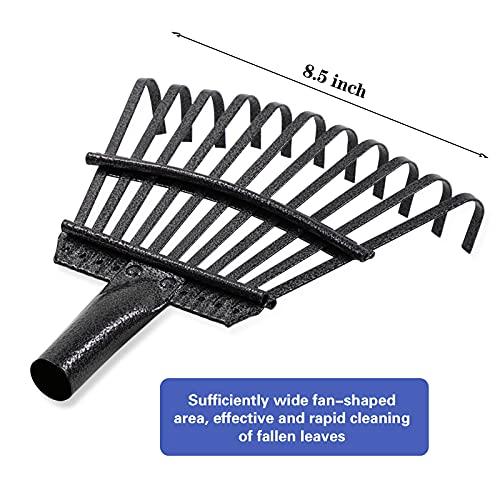 60 inch Adjustable Garden Rake Leaf, Collect Loose Debris Among Delicate Plants, Lawns and Yards, Expandable Head from 15inch to 72 inch. Ideal Garden Rake Tools