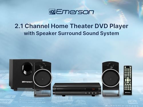 Emerson ED-8050 2.1 Channel Home Theater DVD Player and Surround Sound System with Subwoofer, HDMI Output, USB Playback, and Dual Speakers β Ideal for Immersive Movie and Music Experience