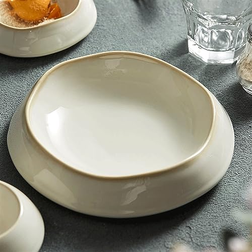 TEXBOOK Dessert Dishes Ceramic Plates Ceramic Serving Plate Home Pasta Plate Dessert Plate Snack Bowl Cake Bowl Salad Bowl Appetizer Plate Kitchenware Salad Plates (Size : 4inch)