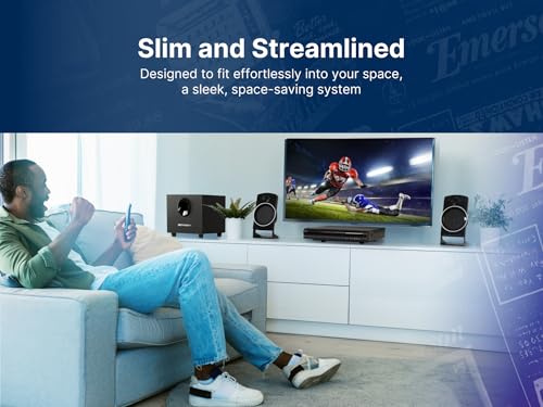 Emerson ED-8050 2.1 Channel Home Theater DVD Player and Surround Sound System with Subwoofer, HDMI Output, USB Playback, and Dual Speakers β Ideal for Immersive Movie and Music Experience