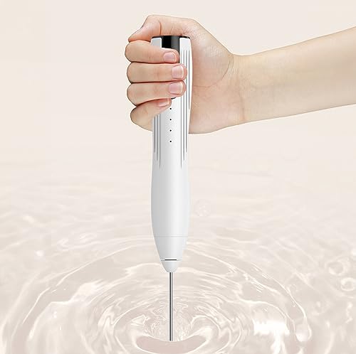 Yuehuam Handheld Milk Frother USB Rechargeable Electric Whisk Coffee Frother Mixer with 3 Whisks 3 Speeds Adjustable Drink Mixer Foam Maker Blender for Latte Cappuccino Hot Chocolate