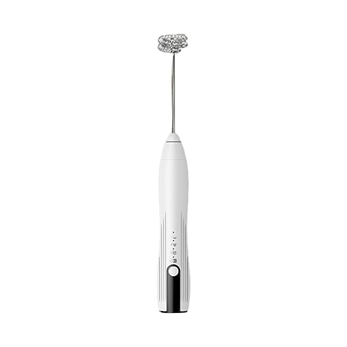 Yuehuam Handheld Milk Frother USB Rechargeable Electric Whisk Coffee Frother Mixer with 3 Whisks 3 Speeds Adjustable Drink Mixer Foam Maker Blender for Latte Cappuccino Hot Chocolate