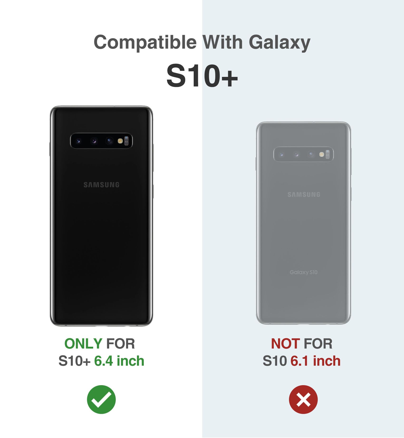 SURITCH for Samsung Galaxy S10 Plus Case, [Built-in Screen Protector] 360° Full Protection Military Grade Shockproof Rugged Bumper Thick Protective Phone Cover for Samsung S10 Plus 6.4 Inch - Purple
