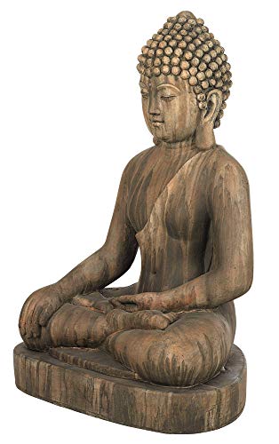 John Timberland Zen Buddha Outdoor Statue 29 1/2" High Floor Sitting Weathered for Yard Garden Lawn