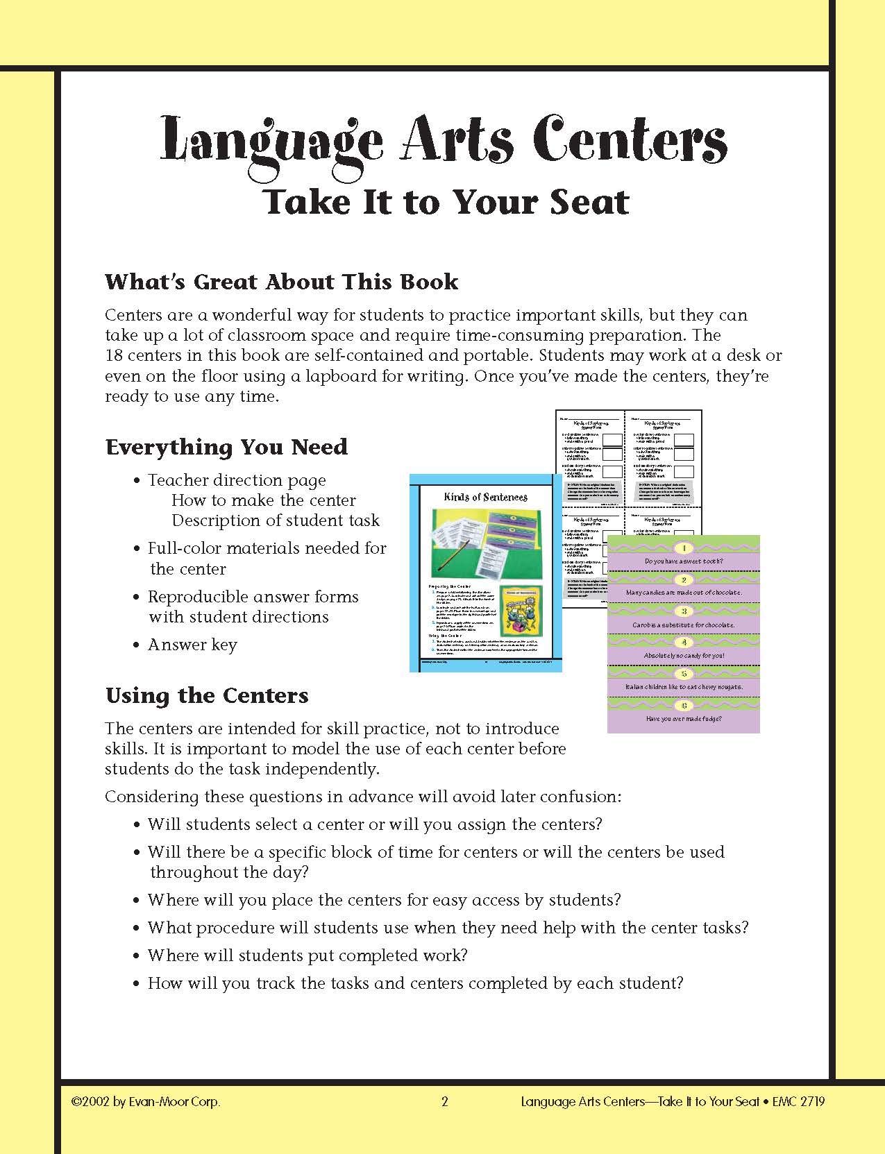 Take It to Your Seat Literacy Centers, Grades 4-6