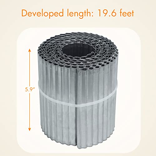 Gardzen Landscape Edging Border, 6 inch × 20 feet Garden Lawn Edging for Vegetable Raised Bed and Flower Bed