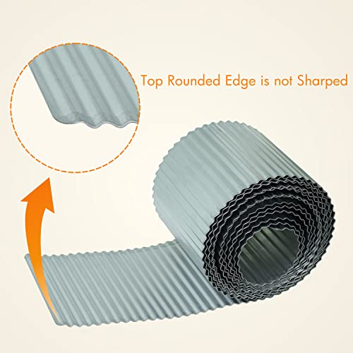 Gardzen Landscape Edging Border, 6 inch × 20 feet Garden Lawn Edging for Vegetable Raised Bed and Flower Bed