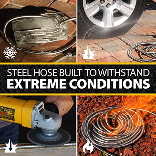 Bionic Steel 75 Foot Garden Hose 304 Stainless Steel Metal Hose β Super Tough & Flexible Water Hose, Lightweight, Crush Resistant Aluminum Fittings, Kink & Tangle Free, Rust Proof, Easy to Use & Store