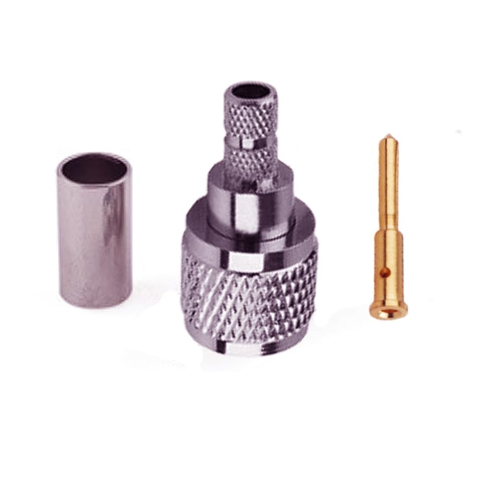 RedYutou Mini-UHF Male Plug Crimp for 50 Ohm RG58 lmr195 Cable 5 Pack