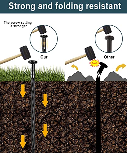 Meboyz 50 Pack of 8-inch Plastic Landscape Edging Spikes are Perfect for anchoring Weed barriers, Paver Edging, Artificial Turf, Grass Pathways, and More.