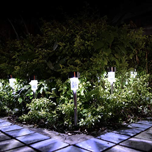 Solar Lights Outdoor, 16Pack Solar Pathway Lights Outdoor Stainless Steel Yard Lights, Waterproof Garden Lights for Pathway Walkway Patio Yard Lawn Driveway