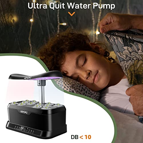 Hydroponic Growing System 12 Pods, HEMOPLT Herb Garden Kit Indoor, Indoor Garden with w/Full Spectrum 5L Water Tank, Height Adjustable (7" to 23"), Smart Timer, LED Grow Lights, Slient Pump