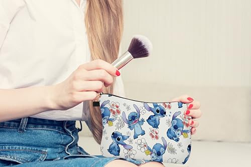 MRSP Cosmetic Bag Makeup bags for women,Small makeup pouch Travel bags for toiletries waterproof (Stitch 02)