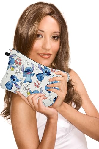 MRSP Cosmetic Bag Makeup bags for women,Small makeup pouch Travel bags for toiletries waterproof (Stitch 02)