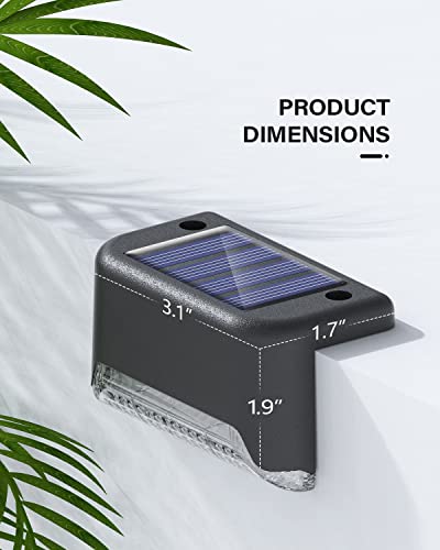 KIALUSH Deck Lights Solar Powered, 20 Pack Solar Deck Lights Outdoor Waterproof Led, Step Lights Solar Powered Used Outside, Solar Lights for Deck, Stairs, Patio Fence, Garden, Tiny Led Step Lights