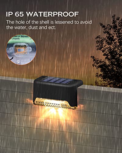 KIALUSH Deck Lights Solar Powered, 20 Pack Solar Deck Lights Outdoor Waterproof Led, Step Lights Solar Powered Used Outside, Solar Lights for Deck, Stairs, Patio Fence, Garden, Tiny Led Step Lights