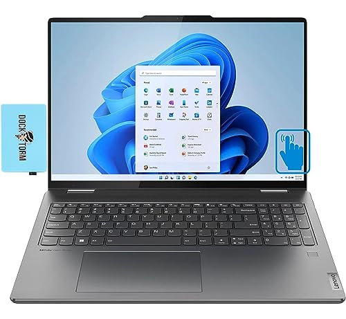 Lenovo Yoga 7i 16.0" Touchscreen WUXGA LED Backlit 2-in-1 Laptop (Intel i5-1335U, 8GB LPDDR5, 512GB M.2 2242 PCIe SSD, Backlit KYB, FP Reader, 2 Thunderbolt 4, WiFi 6E, Win 11 Pro) w/Dockztorm Hub