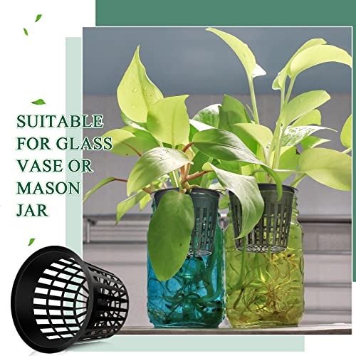 Yinder 400 Pack Net Pots 2 Inch Net Cups Thin Lip Hydroponics Supplies Cups Garden Slotted Mesh Net Cups Aquaponics Garden Slotted Mesh Net Pot Hydroponics Slotted Mesh Cups