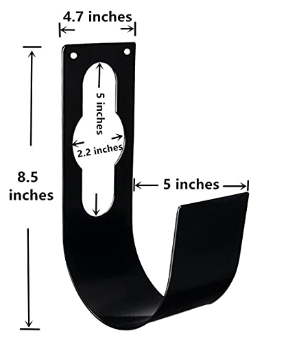 Ebliiny Garden Hose Hanger Wall Mount Heavy Duty Hose Holder Hook for 150ft 100ft 75ft 50ft Expandable Hose (Large, Black)