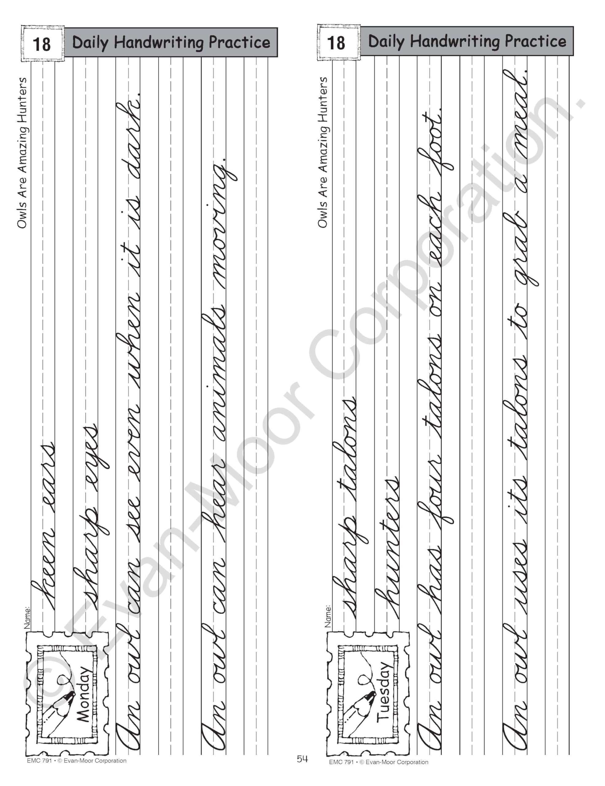 Evan-Moor® Daily Handwriting Practice Book: Traditional Cursive, Grades K-6