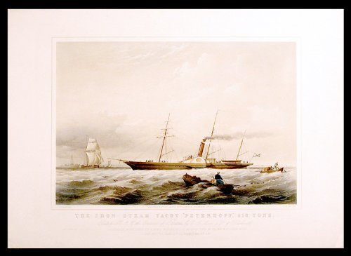 The iron steam yacht"Peterhoff", 416 tons. Built for H.I.M. the Emperor of Russia, by C.I. More & Co. of Blackwall