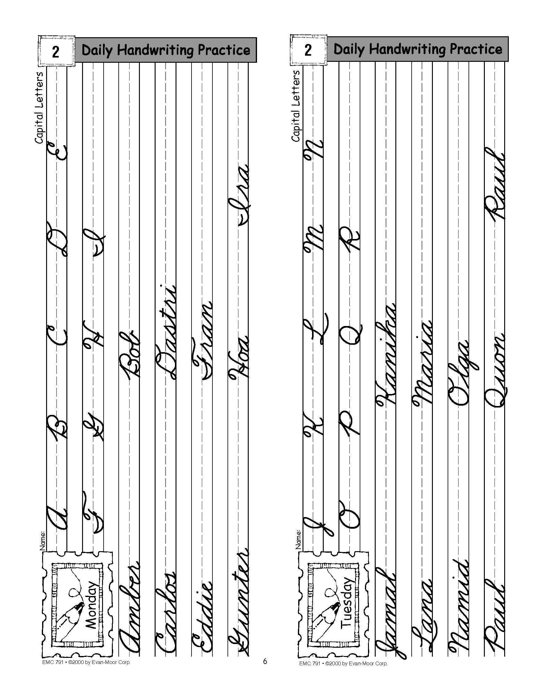 Evan-Moor® Daily Handwriting Practice Book: Traditional Cursive, Grades K-6
