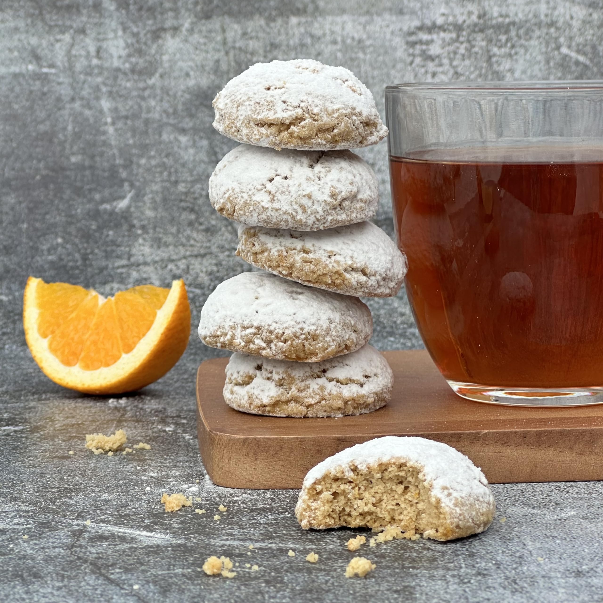 Orange Cookies, Sugar Free, Gluten Free, Dairy Free, Low Fat, Keto, Flèche Healthy Treats, 4.85Oz (Pack of 1)