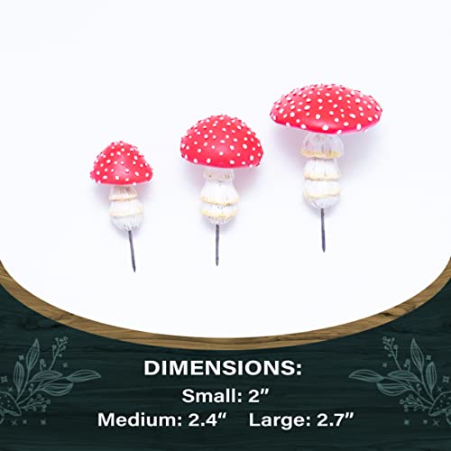 Tree Poetry Mushroom for Garden, Glow in The Dark Fairy Garden Decor Accessories, Micro Landscape, Mushroom Statue