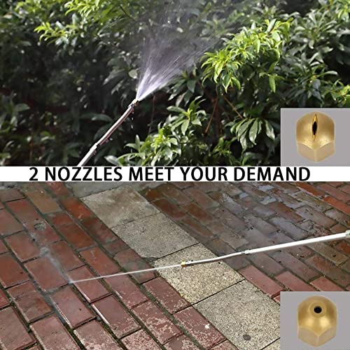 Extendable Hydro Jet Washer High Pressure Power Washer Wand with Hose Nozzle Garden Watering Sprayer Wand Lance for Car Pet Gutter Patio Window