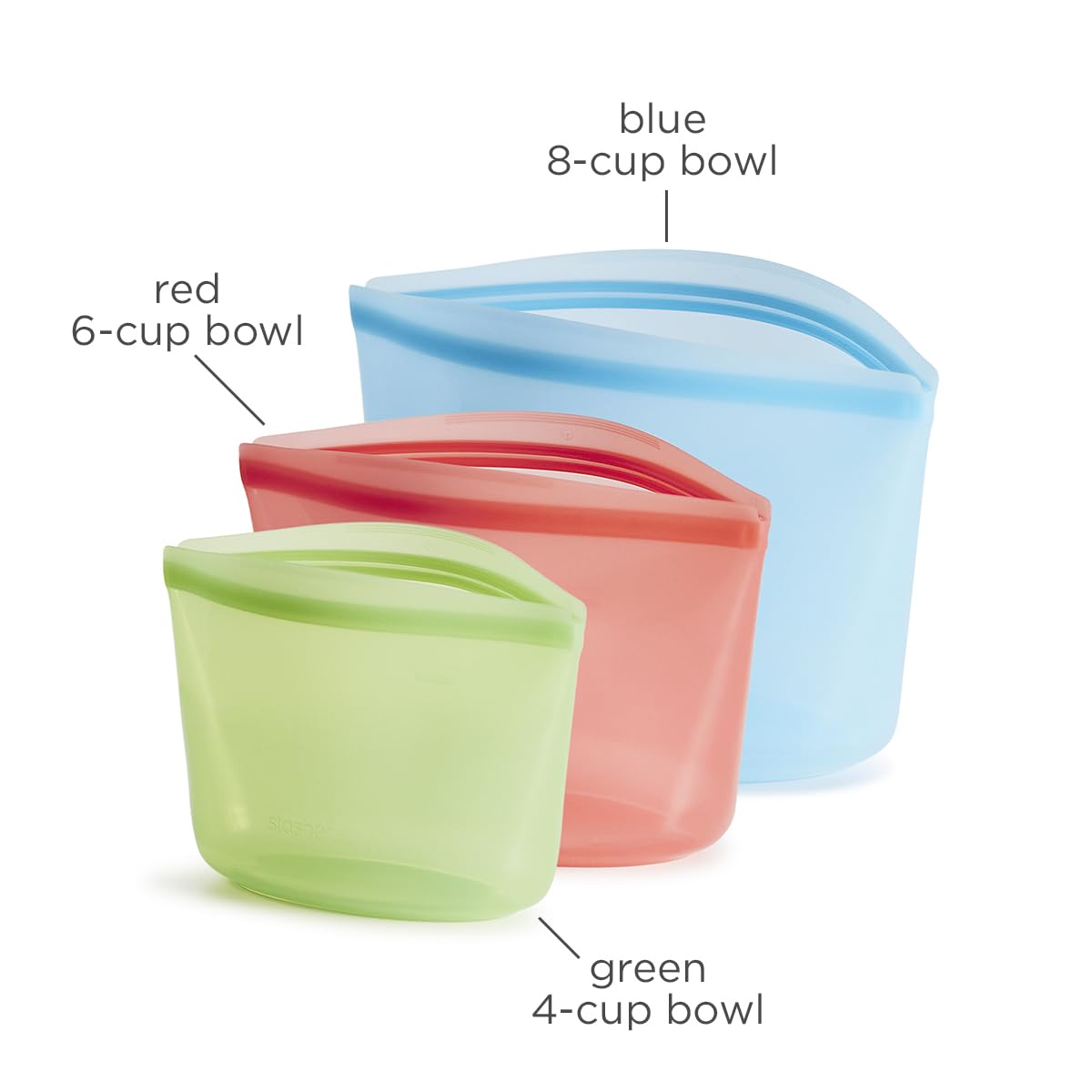 Stasher Premium Silicone Reusable Food Storage Bags, 3-Pack, Multi | Multi-Use Food Storage Bags, Lunch Bag, Travel Containers | BPA Free, Leak-free, Dishwasher-Safe, Eco-friendly
