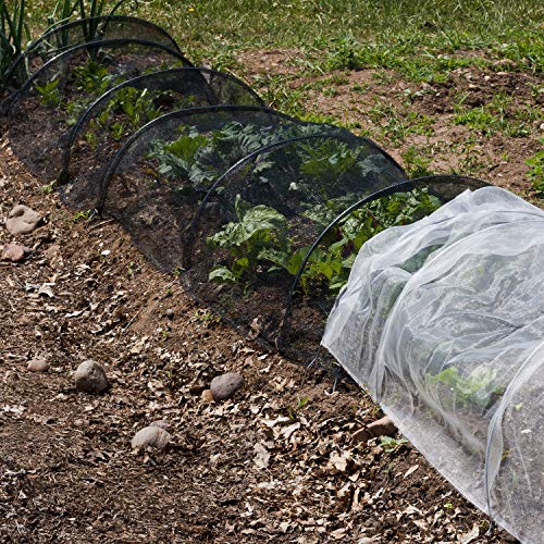 Zonon Insect Netting Garden Mesh Netting Fly Bird Net Barrier Hunting Blind Plant Protecting (Black, 3 x 4m)