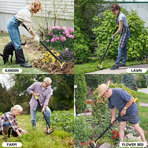 Bird Twig Hoe Gardening Tools - Scuffle Garden Hoe for Easy Weeding,30-42 Inch Adjustable Hula Hoe,Heavy Duty Stirrup Hoe