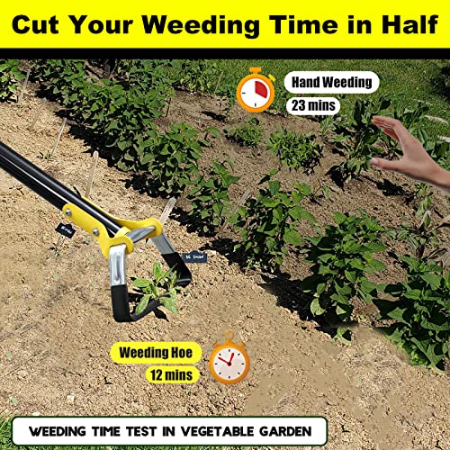Bird Twig Hoe Gardening Tools - Scuffle Garden Hoe for Easy Weeding,30-42 Inch Adjustable Hula Hoe,Heavy Duty Stirrup Hoe