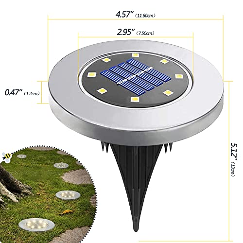 Solar Ground Lights, Yard Lights ,16Pack Solar Outdoor Lights, Outdoor Solar Disk Lights Waterproof LED in-Ground Lights, landscape lighting for Pathway, Yard, Deck, Lawn, Patio, Walkwaygarden decor