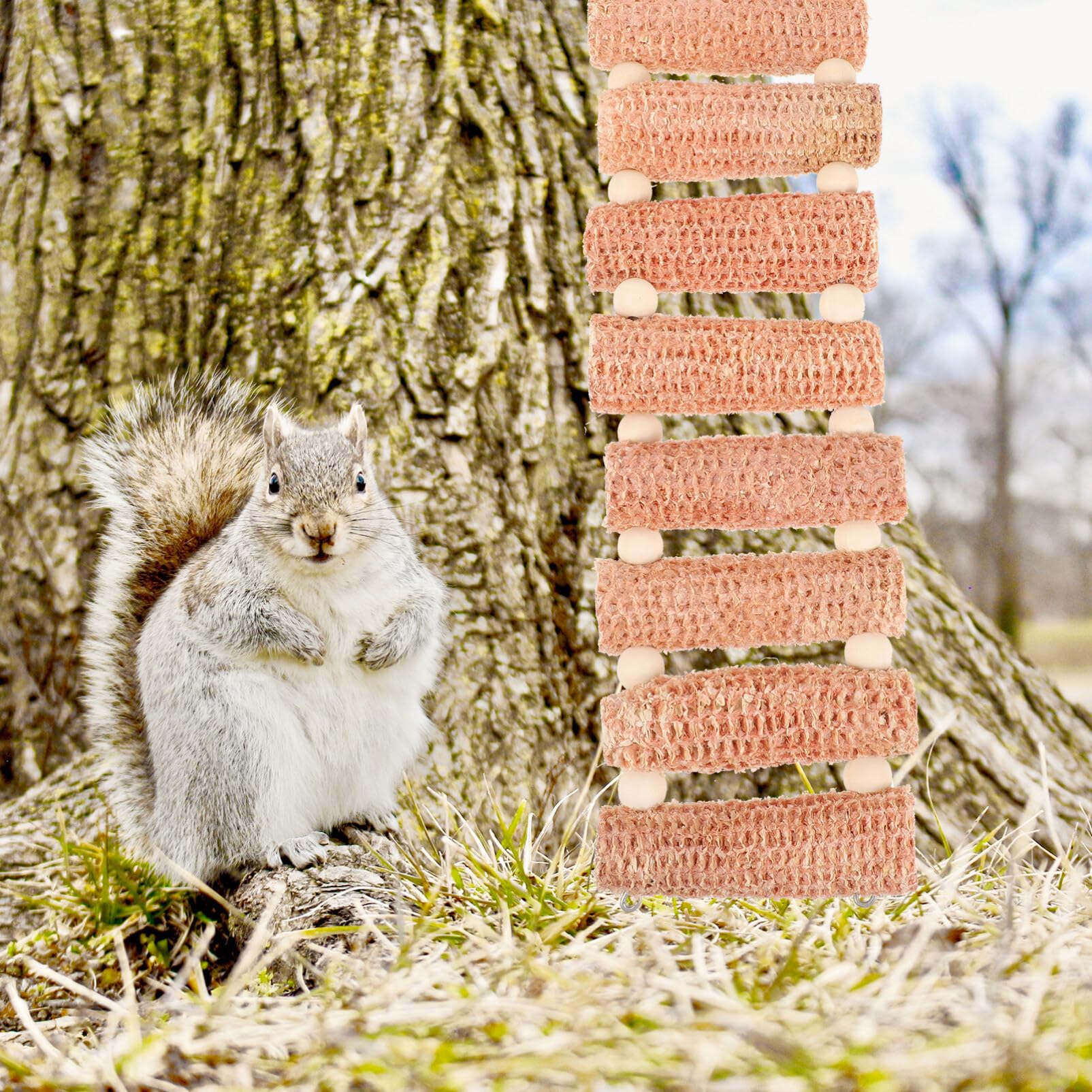 POPETPOP Hamster Arch Bridge Parrot Toys Rabbit Toys Bunny Toys Corncobs Hamster Ladder Wear-Resistant Chinchilla Plaything Parrot Bites Toy Small Pet Ladder Toy Corn Cob Molar Hamster Cage