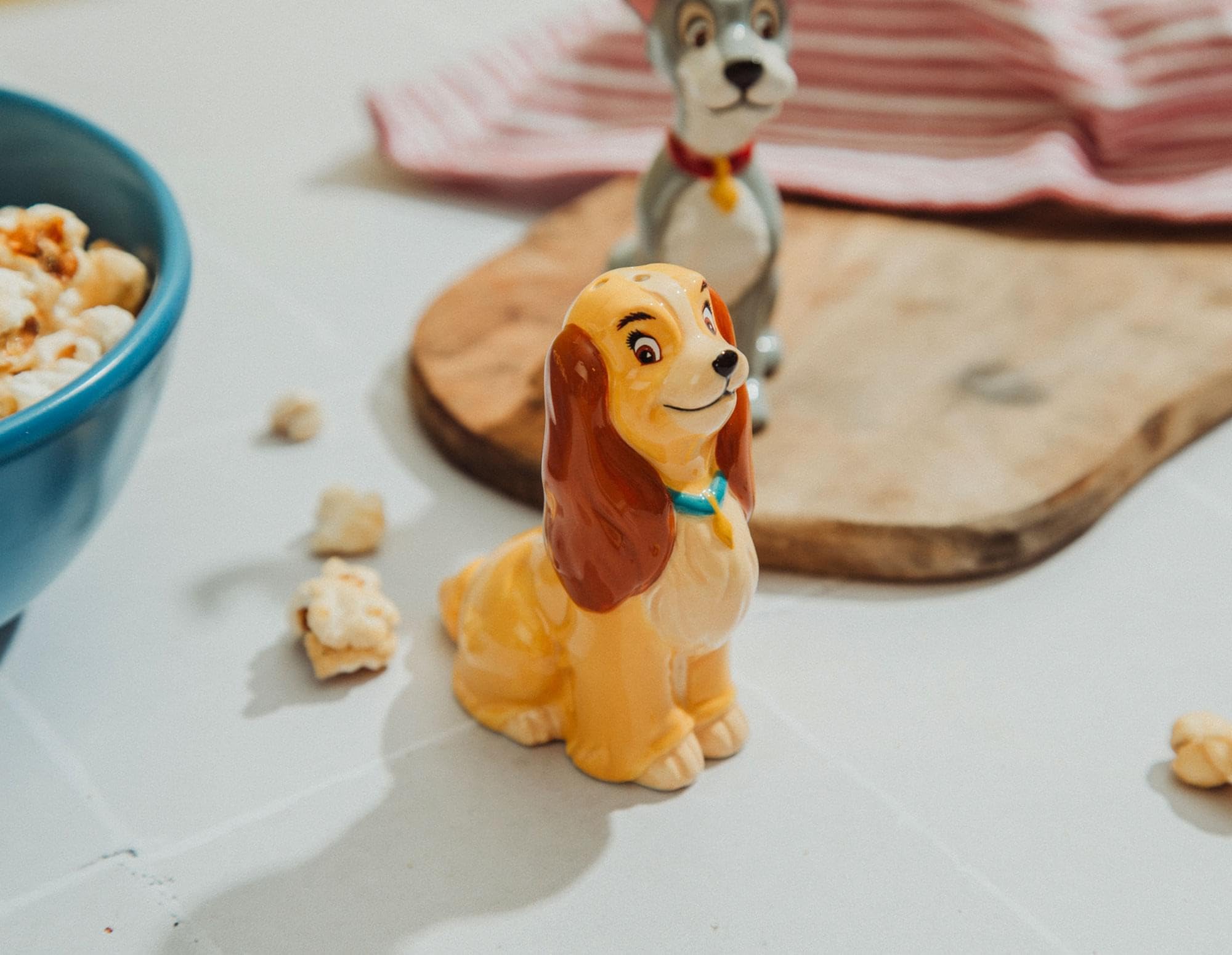 Disney Lady and The Tramp Ceramic Salt and Pepper Shakers, Set of 2 | Spice Dispenser Storage Canisters