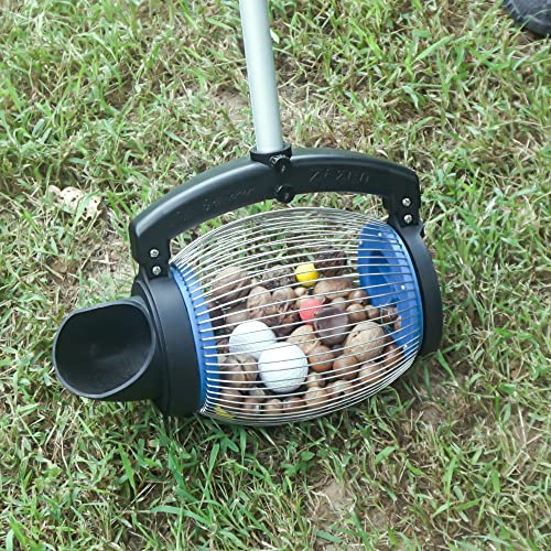 Zozen Nut Gatherer, Acorn Picker - Directly Dump Outlet | Pecan Picker - Apply to Hickory Nuts, Walnut, Pecan, Chestnuts, Buckeyes, Nerf Balls, Golf, Objects 3/4'' to 1-1/2''; 1 Gallon(Medium)