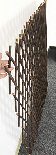 LANDGARDEN Expandable Garden Trellis Plant Support Willow Lattice Fence Panel for Climbing Plants Vine Ivy Rose Cucumbers Clematis