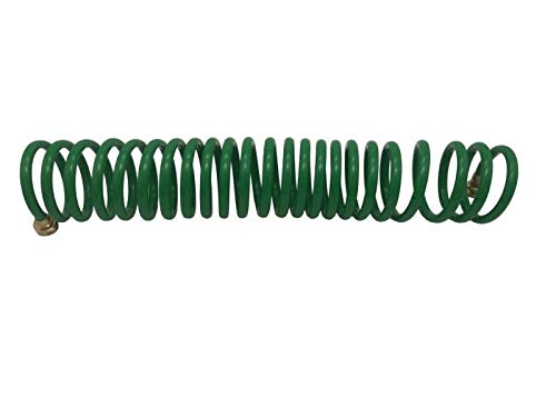 Recoil Hose Garden Hose EVA Curly Water Hose with Brass Connectors Watering Hose Coil Plastic Spring Hose Resistant Garden Coil Hose Self Coil Hose 25 FT, Green