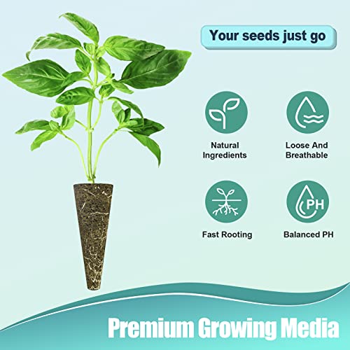 128 pcs Seed Pod Kit for Aerogarden, Grow Anything Kit for Hydroponics, Hydroponics Supplies with 50 Grow Sponges, a&b Hydroponic Nutrient Plant Food, 50 Pod Labels, Compatible with IDOO, QYO, LYKO