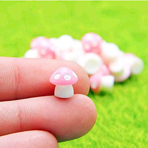 20Pcs Fairy Garden Mushrooms - Mini Mushroom Miniature Figurines for Micro Landscape/Bonsai Craft (Miniature Mushroom, 20Pcs)