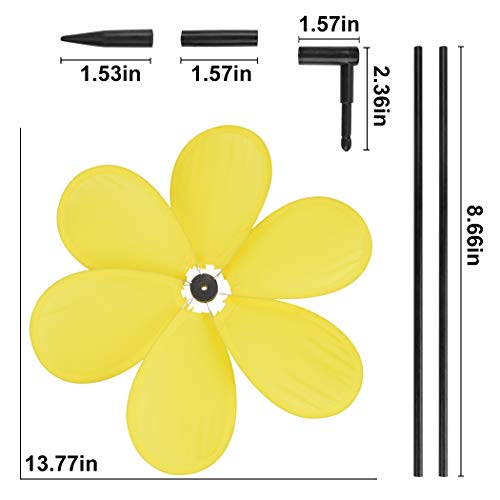 B bangcool Wind Spinners Sunflower Lawn Pinwheels Windmill Party Pinwheel Wind Spinner for Patio Lawn & Garden