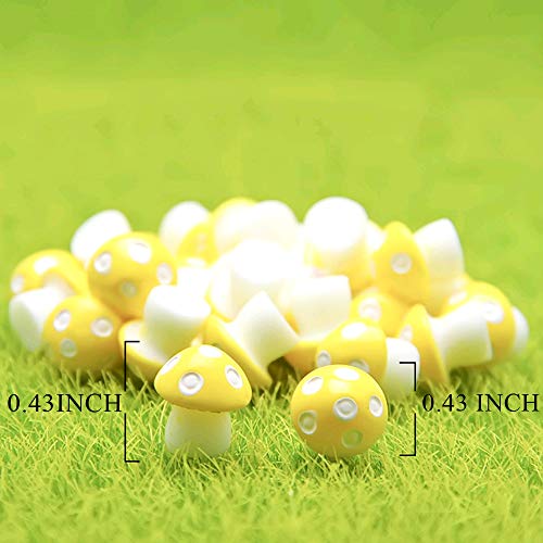20Pcs Fairy Garden Mushrooms - Mini Mushroom Miniature Figurines for Micro Landscape/Bonsai Craft (Miniature Mushroom, 20Pcs)