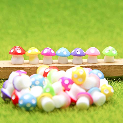 20Pcs Fairy Garden Mushrooms - Mini Mushroom Miniature Figurines for Micro Landscape/Bonsai Craft (Miniature Mushroom, 20Pcs)