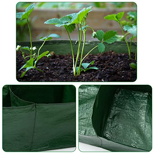 UCandy Pack 2 of Garden Bags to Grow Vegetables with 6 Partition Grids,Durable PE Raised Garden Bed,Suitable for Potato,Tomato,Flower Planter Bags (2)