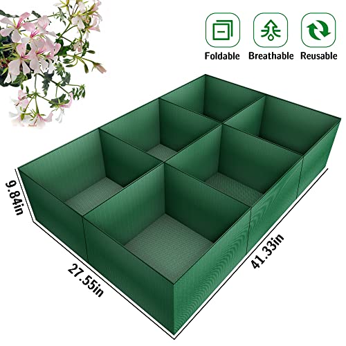 UCandy Pack 2 of Garden Bags to Grow Vegetables with 6 Partition Grids,Durable PE Raised Garden Bed,Suitable for Potato,Tomato,Flower Planter Bags (2)