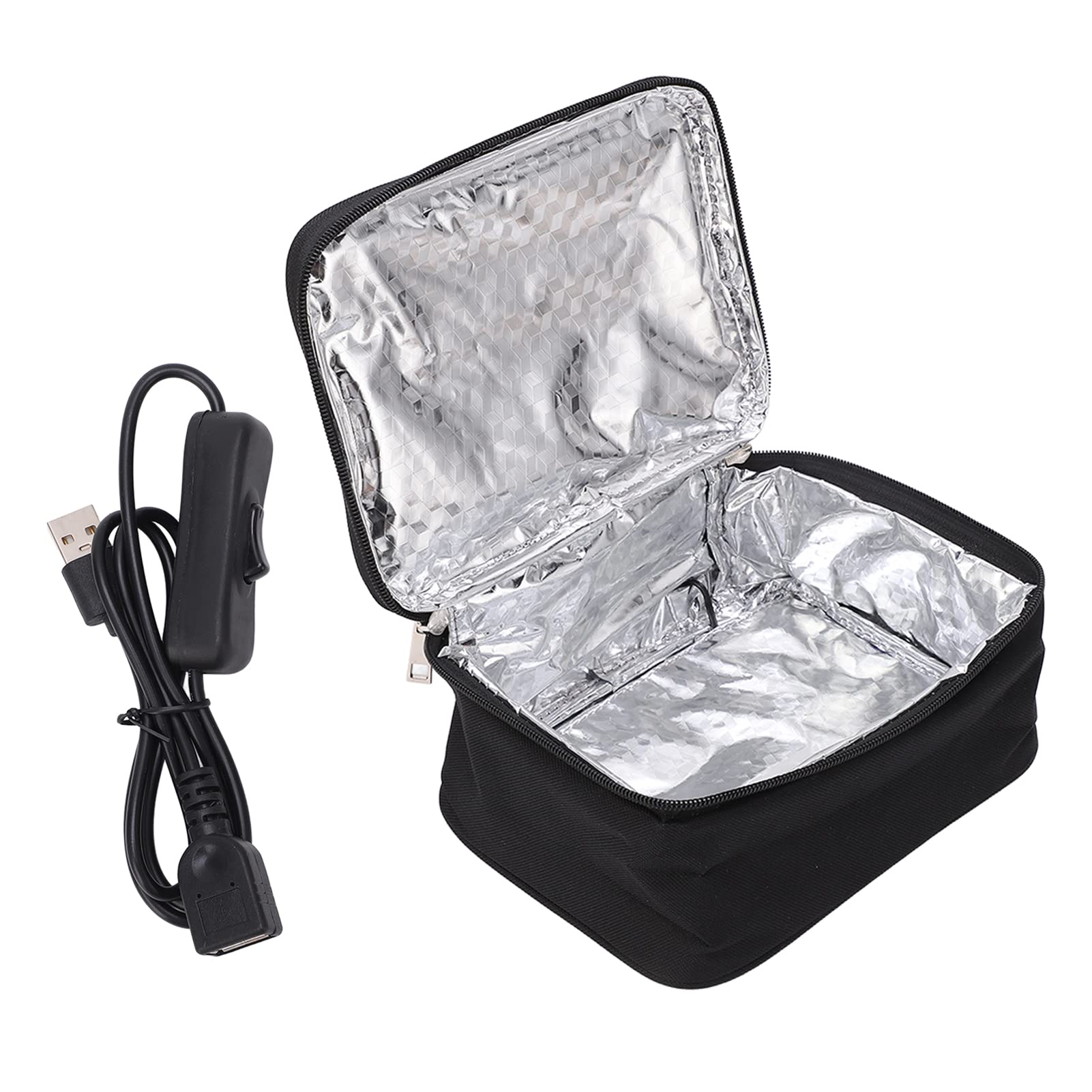 Portable Oven, Mini USB Food Warmer, Microwave Heated Lunch Box for Cooking and Reheating Meals at Car, Truck, Travel, Camping, Office Work, Home