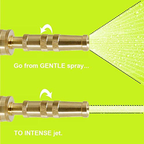 Twinkle Star Heavy-Duty Brass Adjustable Twist Hose Nozzle, 2 Pack, TWIS3432
