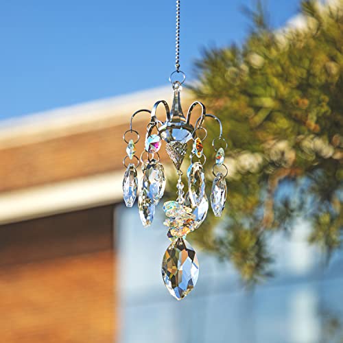 H&D HYALINE & DORA Crystals Horse Eye Prisms Suncatcher Hanging Ornament Rainbow Maker Hanger for Home,Garden Decoration