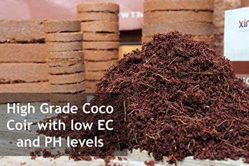 Organic Coco Coir by Coco Bliss - Compressed Coco Coir Brick with Low EC and pH Balance - High Expansion Coco Fiber for Flowers, Herbs, and Planting - Renewable Coconut Soil (10lb Block)